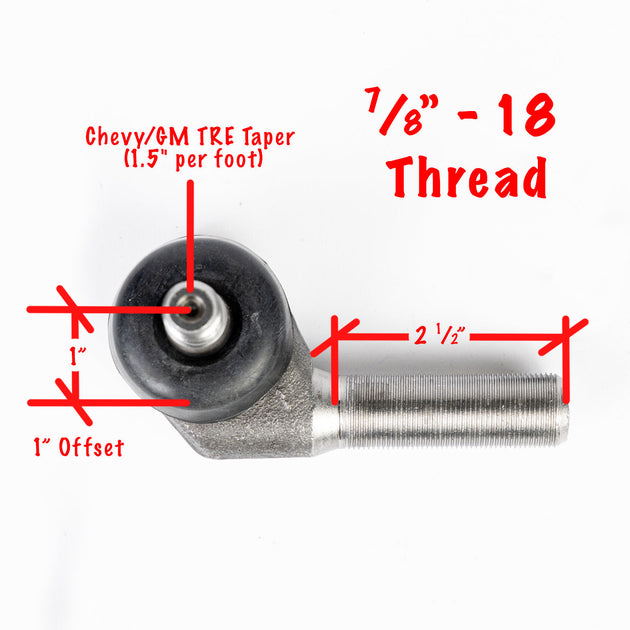 Offset Chevy "1 Ton" Tie Rod End - RH Thread – TMR Customs
