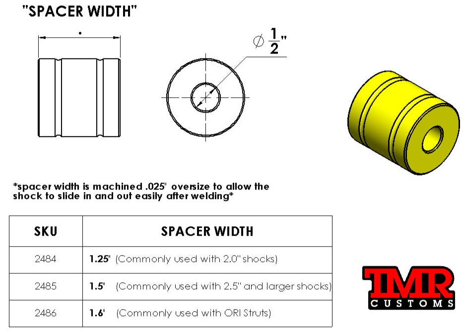 Shock Welding Spacer – TMR Customs