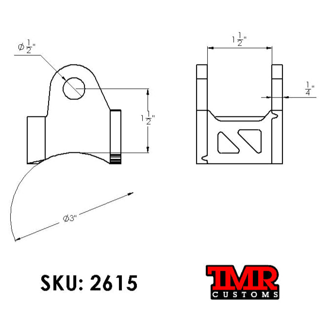 Axle Tube Shock Brackets (Parallel) – TMR Customs