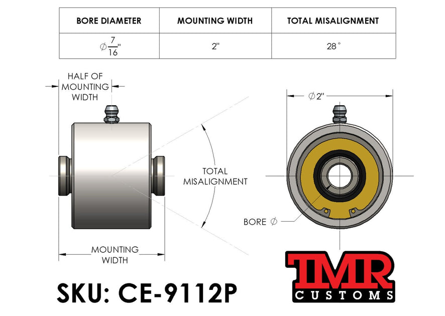 2" Weld-On Johnny Joint – TMR Customs