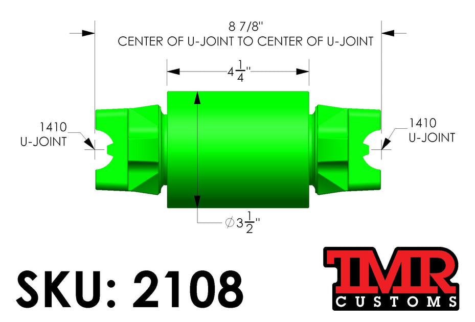 1410 2 Piece Driveshaft Carrier Bearing – TMR Customs