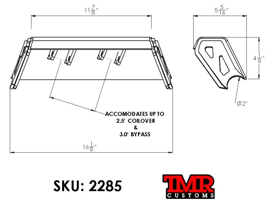 Chassis Side Dual Shock Brackets – TMR Customs
