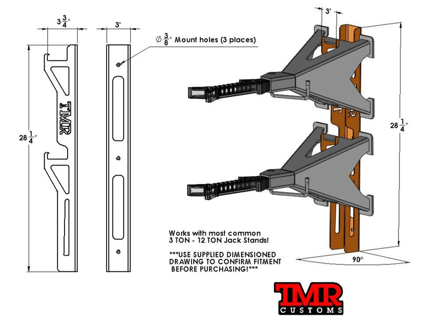 LARGE Jack Stand Storage Rack - PAIR – TMR Customs
