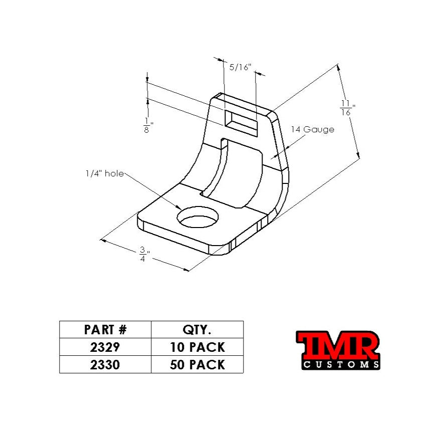 Bolt On Zip Tie Tab/Cable Tie Tab - 10 Pack – TMR Customs