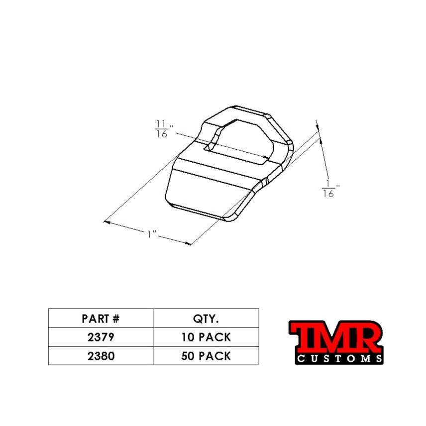 Chassis & Link Zip Tie Tabs - 10 Pack – TMR Customs