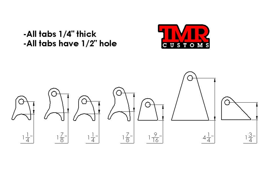 BULK PACK - SHOCK TABS – TMR Customs